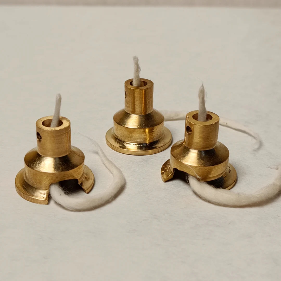 Brass Round Thiri Holder (Set of 3) - Durable and Elegant Wick Holders ...